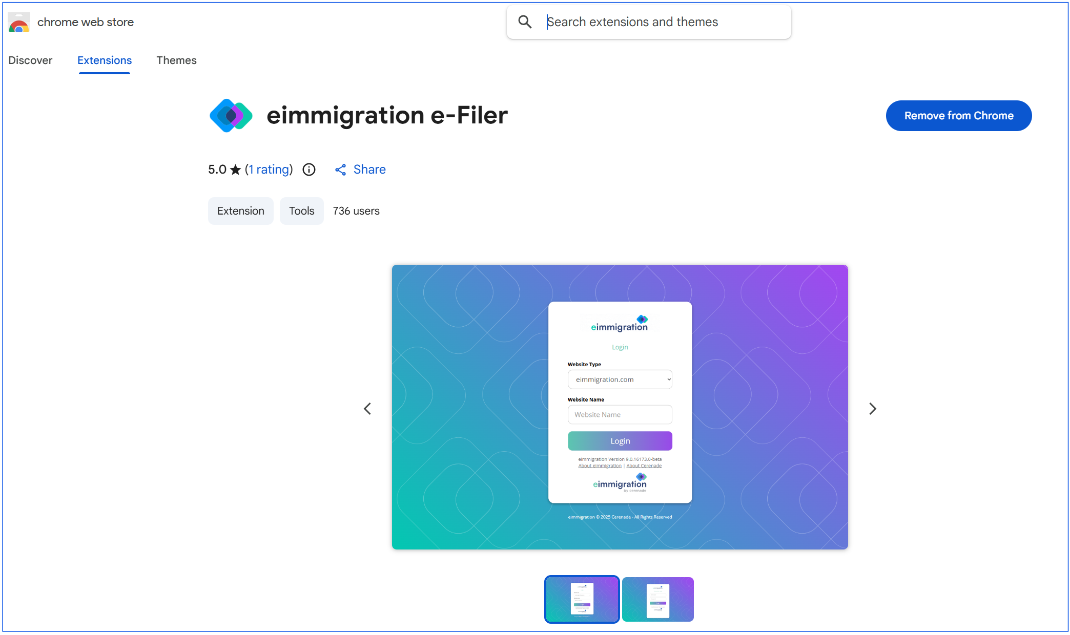 E-Filing Chrome Extension